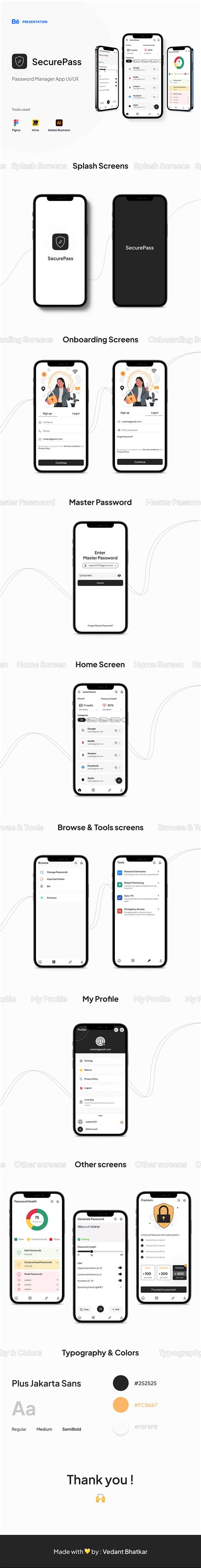 Securepass Password Manager App On Behance