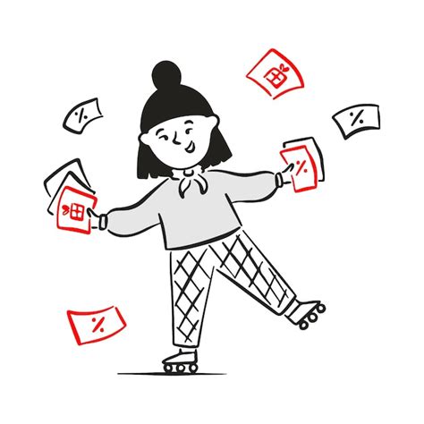 Premium Vector Woman Giving Away Shopping Coupon