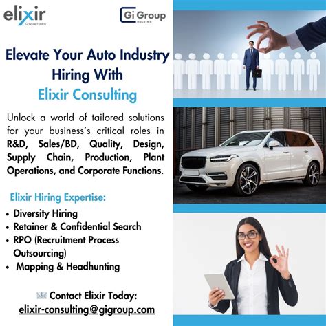 Elixir Consulting Hiring Success In Auto Sector Elixir Consulting A Gi Group Holding Company