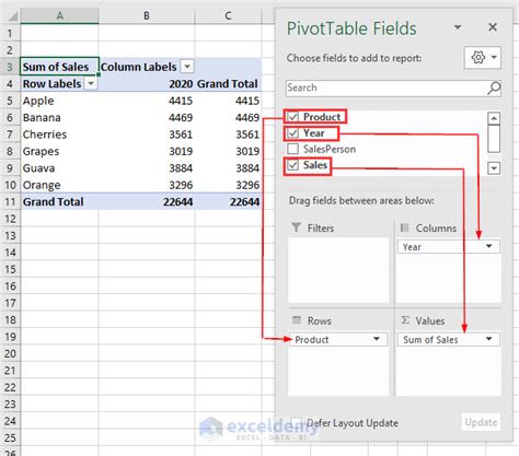 How To Compare Two Pivot Tables In Excel 3 Suitable Examples