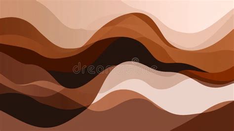 Brown Waves Are Creating An Abstract Background Flowing Smoothly And Creating A Dynamic Visual