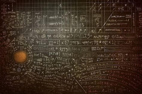 Mathematical Formulas On A Blackboard Premium Ai Generated Image