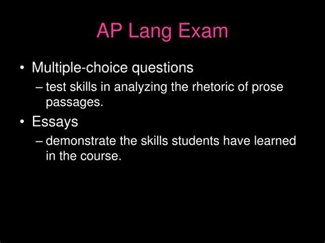 PPT AP Language And Composition Exam PowerPoint Presentation Free Download ID 1721565