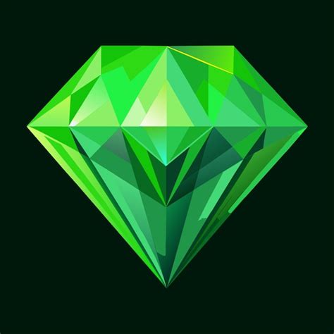 Emerald Vector Illustration Premium Ai Generated Vector