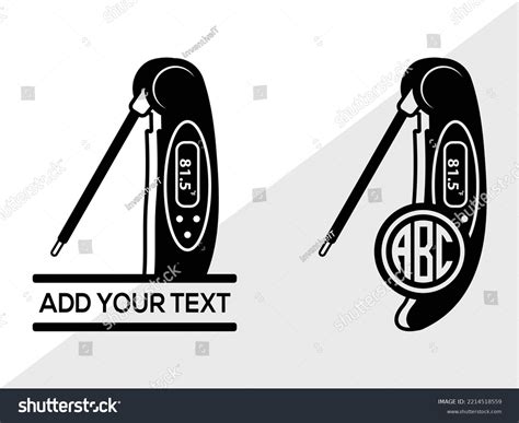 Thermometer Mnogram Svg Printable Vector Illustration Stock Vector Royalty Free 2214518559