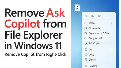 How To Remove Ask Copilot From File Explorer How To Disable Copilot In File Explorer Windows