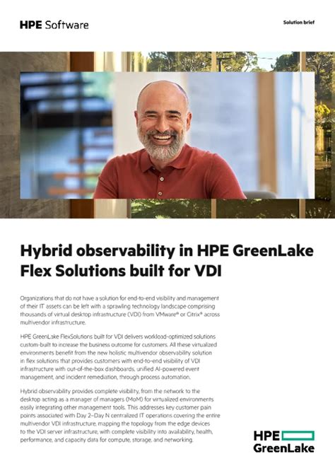 Hybrid Observability In Hpe Greenlake Flex Solutions Built For Vdi
