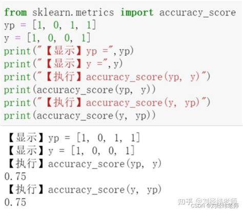 计算准确率 Sklearnaccuracyscore 知乎