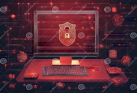 Protection Network Cyber Security Computer And Safe Your Data Concept Digital Crime By An