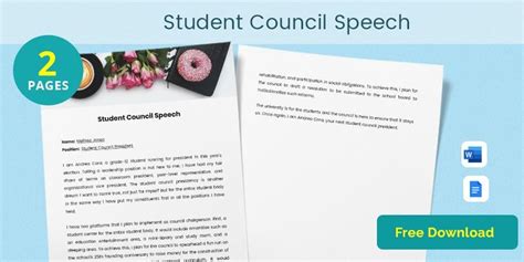 Editable Speech Templates In Word To Download