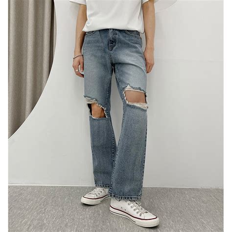 히즈핏 과감한 무릎 컷팅 디테일📌 스타일 나는 데님 부츠컷 😎 여자가 코디하는 여자가 더 좋아하는💕