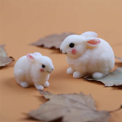 3d 토끼 금형 Diy 아로마 테라피 양초 모델링 양초 장식 크리스마스 장식품 부활절 토끼 퐁당 실리콘 금형 2022