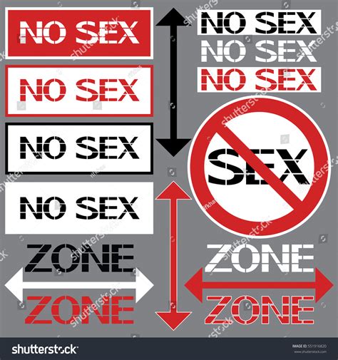 No Sex Poster Text Prohibiting Sign Image Vectorielle De Stock Libre De Droits 551916820