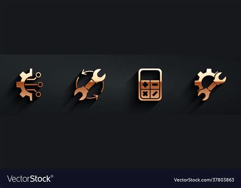 Set Algorithm Wrench And Arrows As Workflow Vector Image