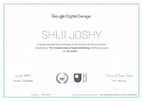 Shiji Joshy On Linkedin Successfully Completed Fundamentals Of Digital Marketing