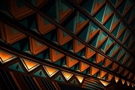 Premium Ai Image A Wall With A Triangle Pattern That Says Zig Zag On It