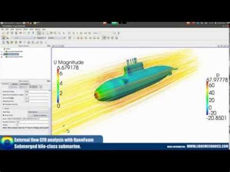 External Flow CFD Analysis Tutorial With OpenFOam Submerged Kilo Class Submarine YouTube
