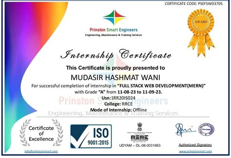 Mudasir Hashmat Wani On Linkedin Im Happy To Share That I Completed