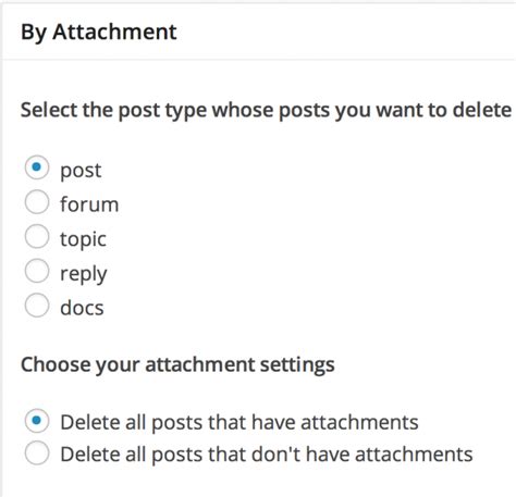 Bulk Delete Posts By Attachment Bulk Wp