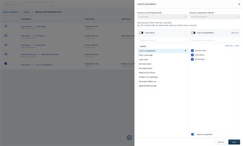 How To Configure Field Dependency Freshsales