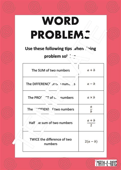 Problem Solving Words X A For On Teacha