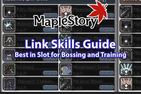 Maplestory Link Skills Guide Best In Slot For Bossing And Training The Digital Crowns