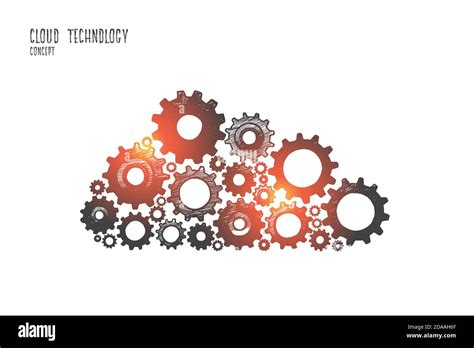 Cloud Technology Concept Hand Drawn Isolated Vector Stock Vector Image And Art Alamy