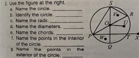 Solved Use The Figure At The Right S A Name The Circle B Identify The Circle C Nam