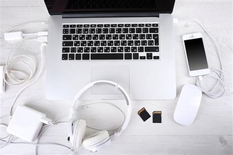 Premium Photo Computer Peripherals And Laptop Accessories On White