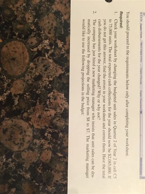 Solved Chapter Applying Excel Year Que Year Quarter Chegg Com