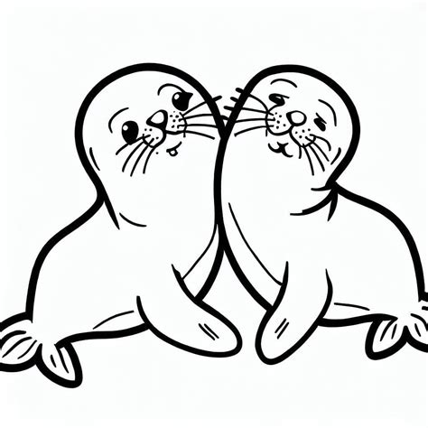 Coloriage Phoque Très Mignon Télécharger Et Imprimer Gratuit Sur Coloriageenfant Com