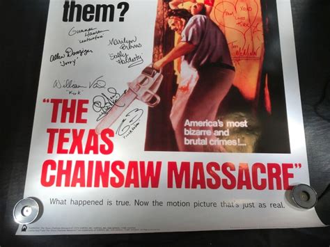 A 101 The Texas Chainsaw Massacre Poster Signed By 7 Cast Members No