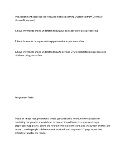 Tau2466 Assignment Brief Pdf Artificial Neural Network Computational Neuroscience