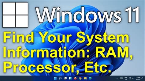 ️ Windows 11 Find Your System Information And Windows Version Ram Processor 64 Or 32 Bit