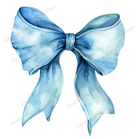 Ribbon Bow Png Blue