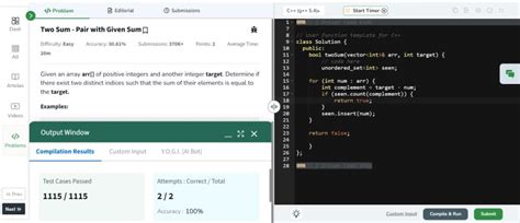 🔍 Day 42 Of Gfg160 Two Sum Pair With Given Sum Dev Jindal
