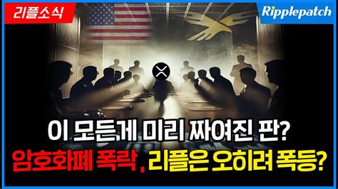 리플 속보 암호화폐 폭락 전부 미리 짜여진 판이었답니다 근데 왜 리플xrp은 오히려 폭등을 제가 알려