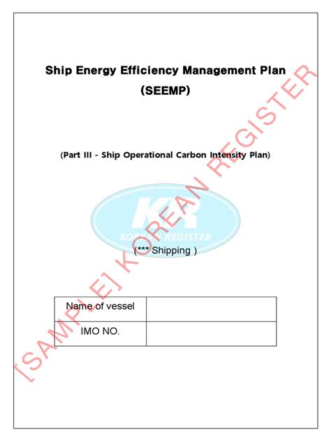 Sample Sample Of Seemp Part Iii Rev00 Pdf