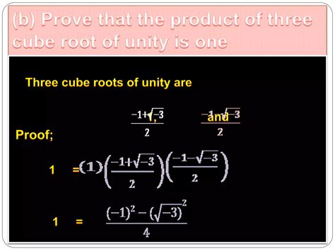 Cube Root Of Unity PPTX