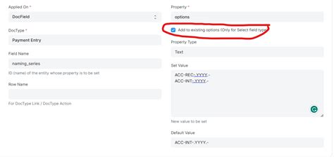 Add To Existing Select Field Options Check In Property Setter · Issue
