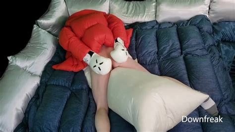 Humping Overfilled Down Comforter And Pillows While Wearing My Massive