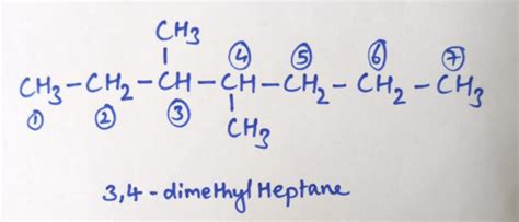 What Is The Structural Formula Of 3 4 Dimethylheptane Sarthaks Econnect Largest Online