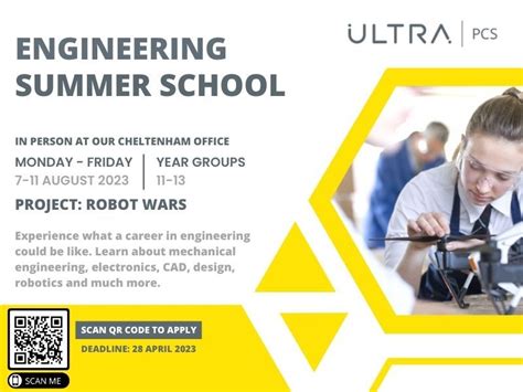 Ultra Pcs On Linkedin Opportunity Engineering Summerschool Learning Robotics