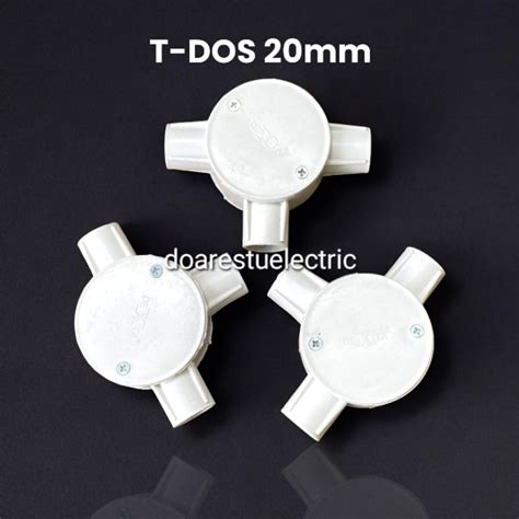 Jual T Dus 20mm 3 Cabang Instalasi Listrik Te Dos Putih 3 Jalur T Dos 3