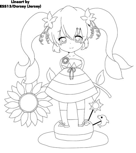 Hatsune Miku Chibi Lineart By Erzaswiftsmiler13 On Deviantart