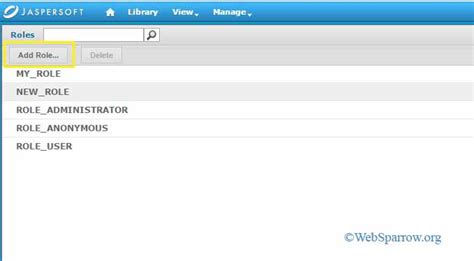 How To Create New Role And Grant Permission To Role In Jasperreports