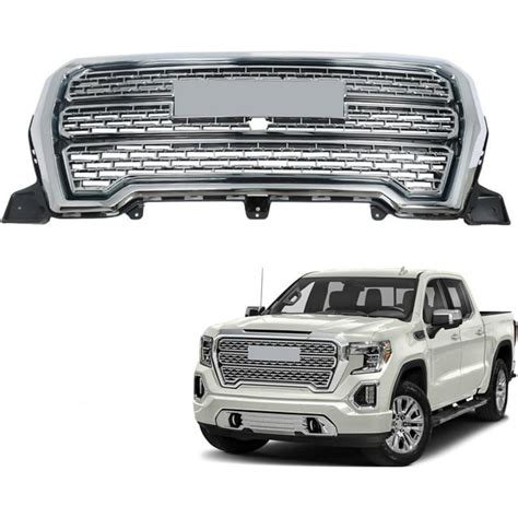 Labwork Front Bumper Grille Upper Grill Assembly Chrome Replacement For
