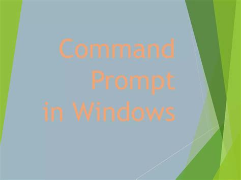 Command Prompt Presentation Pptx Operating Systems Computer Software And Applications