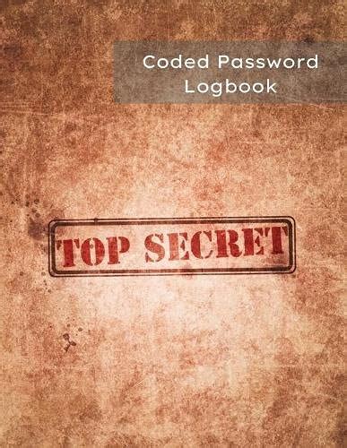coded password logbook top secret password journal for seniors organizer keeper be