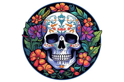 Coloured Skull Graphic By Eshas Designs · Creative Fabrica